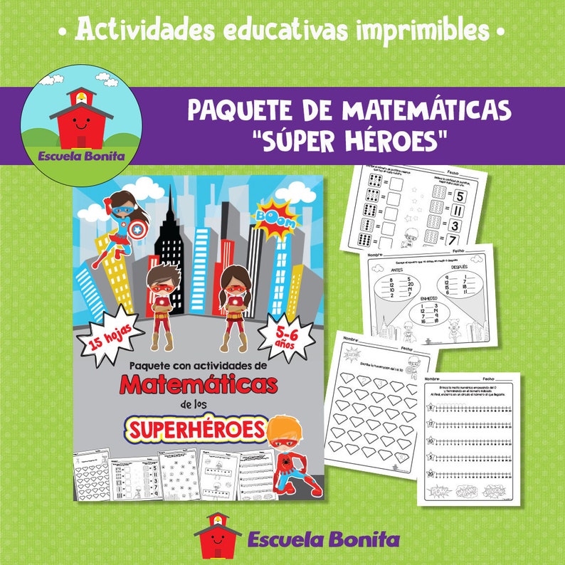 Actividades De Matemáticas De SÚPER HÉROES // SUPERHEROES Math ...