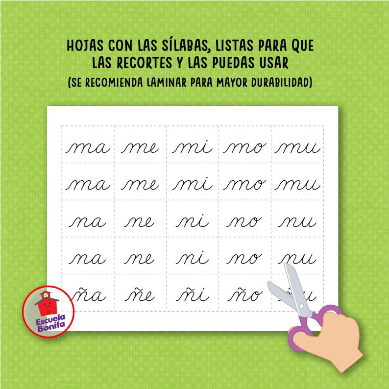 Aprendo a leer y escribir "FORMANDO PALABRAS 1" en CURSIVA!!! (en ...