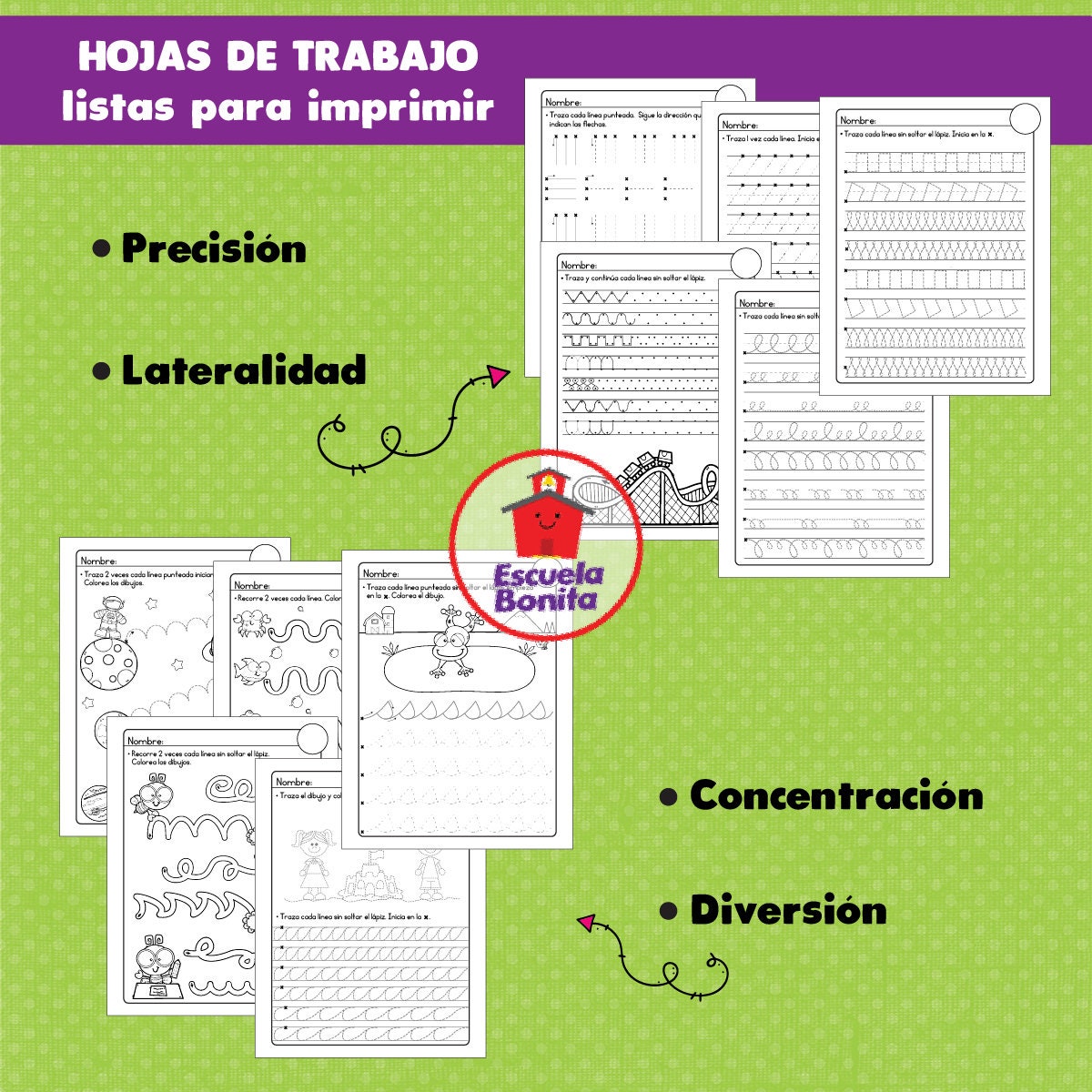Ejercicios Y Trazos De Motricidad Fina!!! Fine Motor Skills Tracing ...