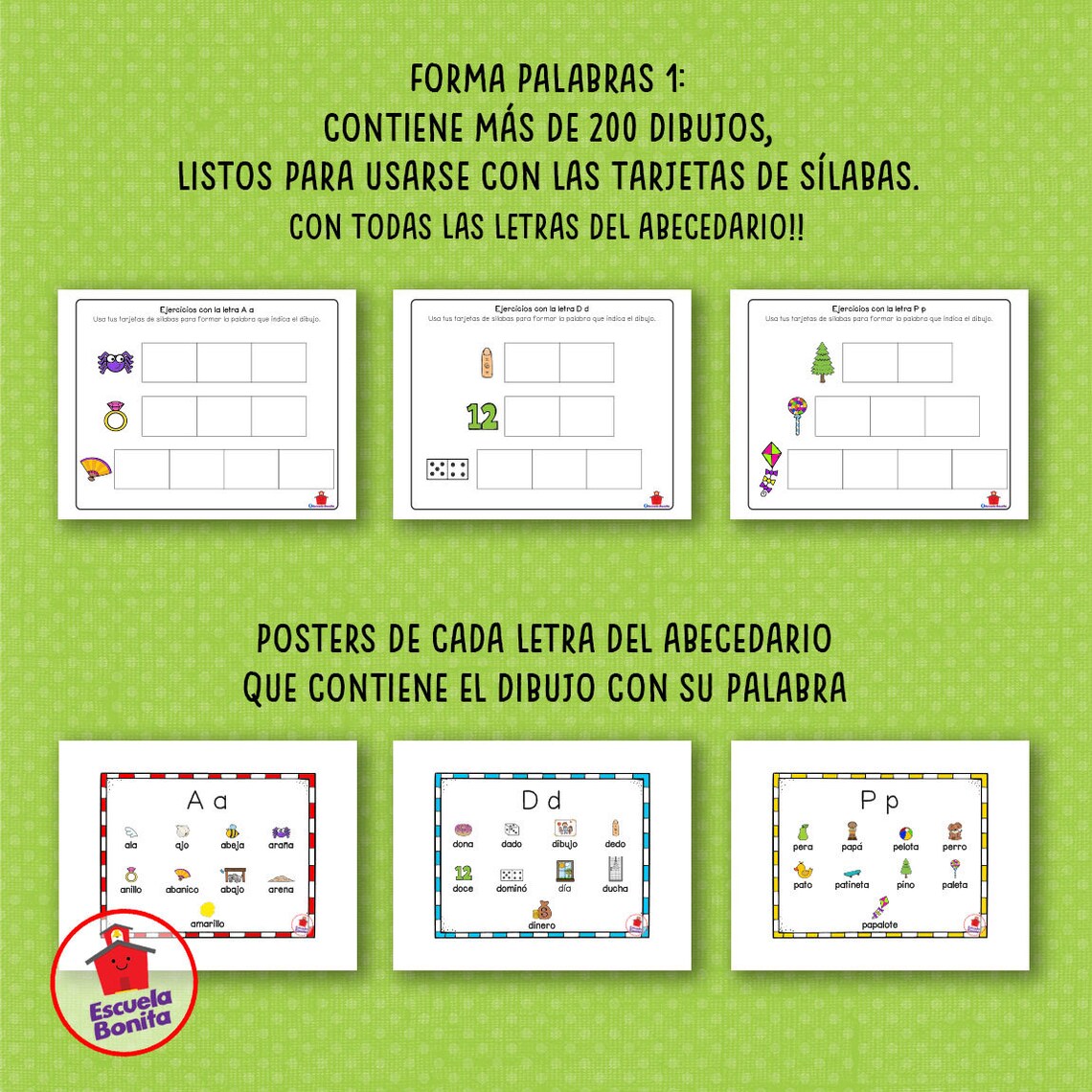 Aprendo a Leer Y Escribir FORMANDO PALABRAS 1 // I Learn to - Etsy