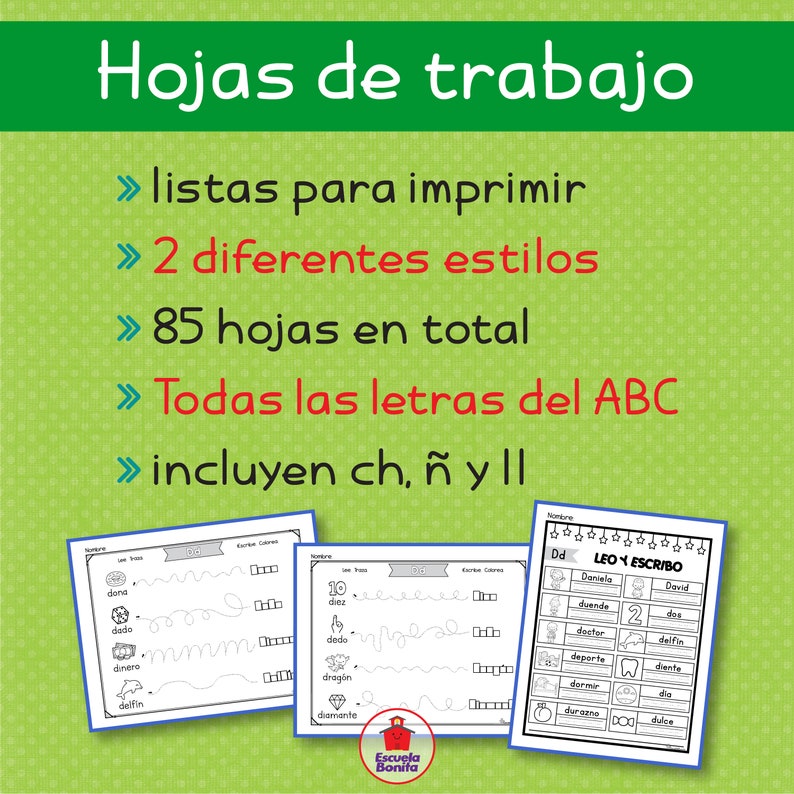 LEO Y ESCRIBO Con El Abecedario / Spanish Alphabet Activities - Etsy