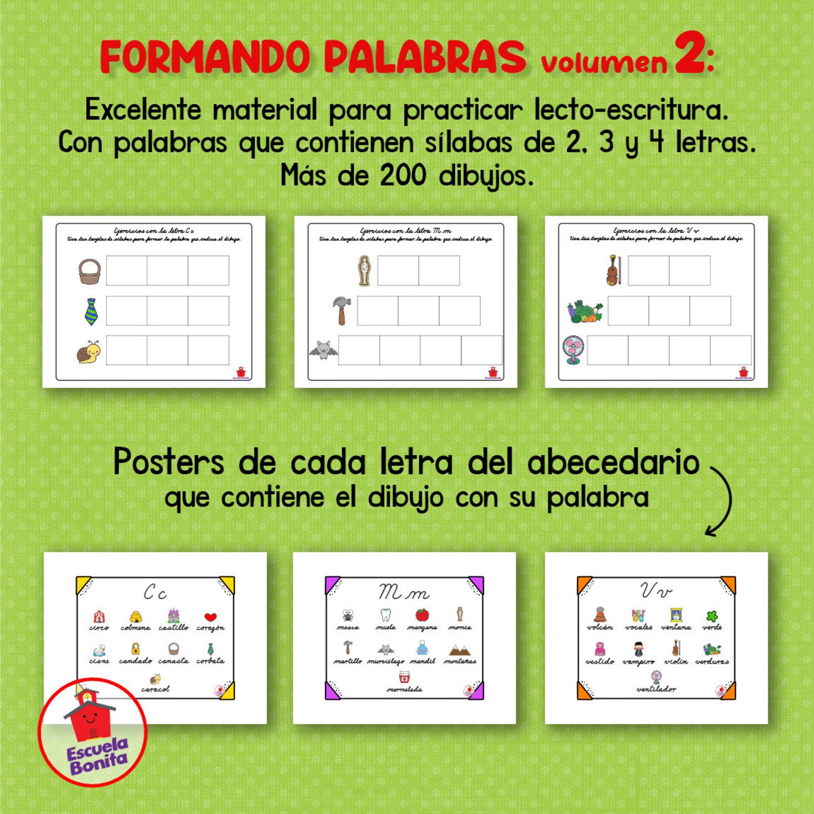 Aprendo a Leer Y Escribir FORMANDO PALABRAS "volumen 2" En CURSIVA ...