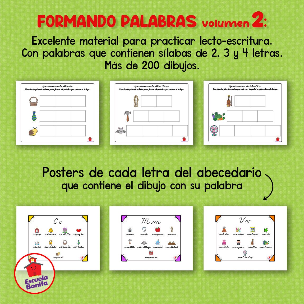 Aprendo A Leer Y Escribir FORMANDO PALABRAS Volumen En, 60% OFF