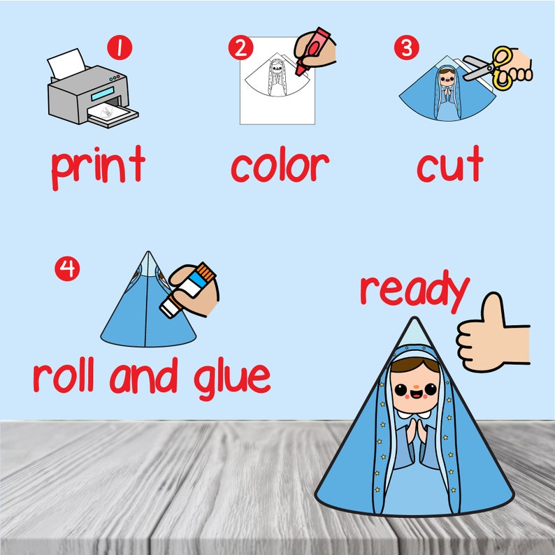 Nativity Cones Craft || Manualidad De Navidad "conos Del Nacimiento" - Etsy