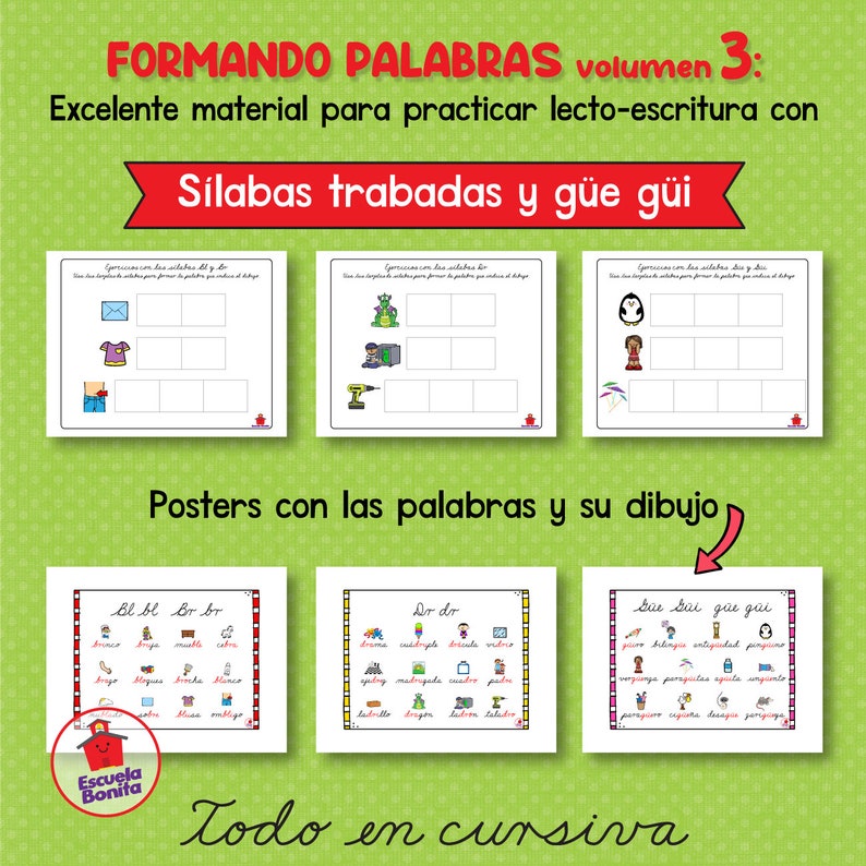 Aprendo a Leer Y Escribir FORMANDO PALABRAS volumen 3 Con Sílabas ...