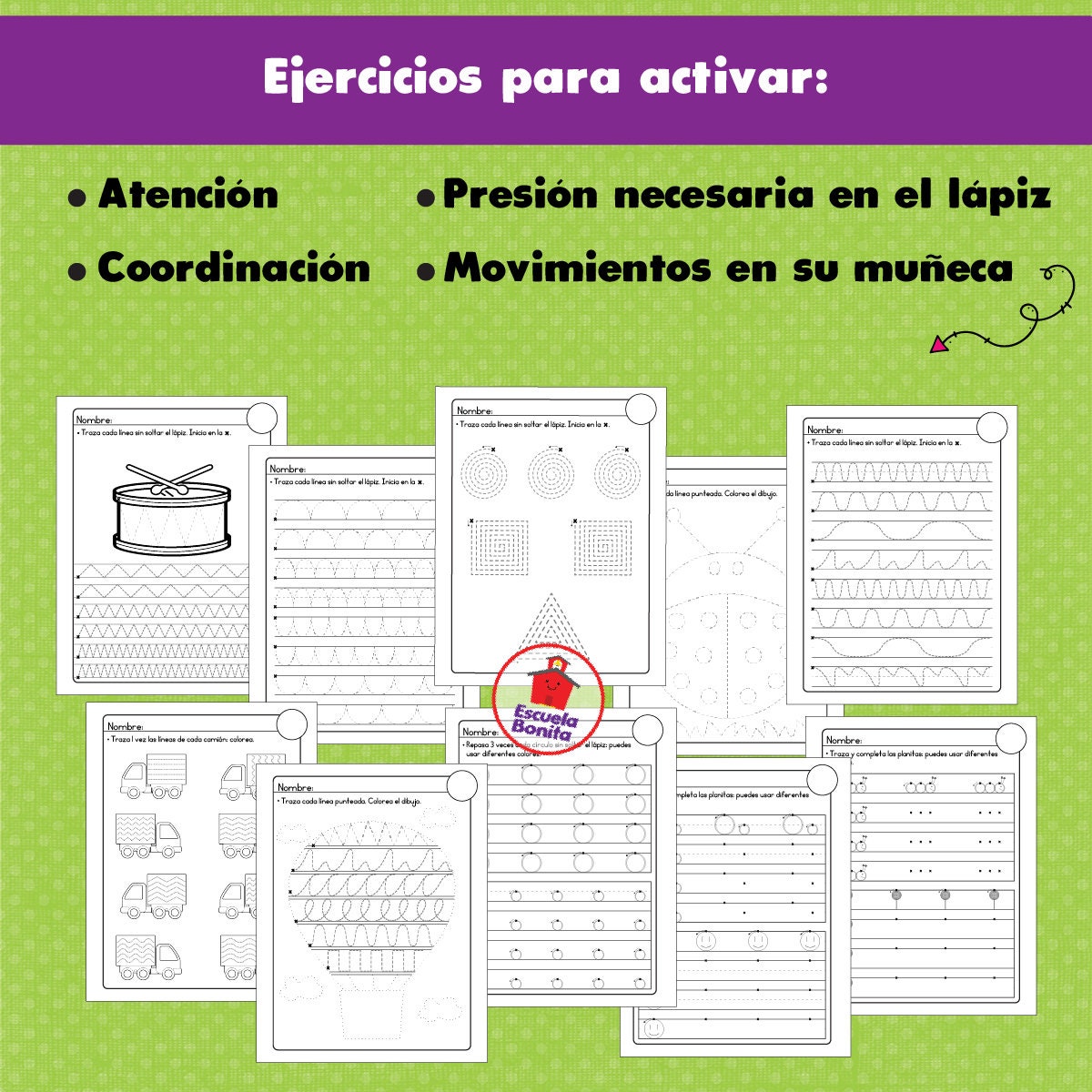 Ejercicios Y Trazos De Motricidad Fina!!! Fine Motor Skills Tracing ...