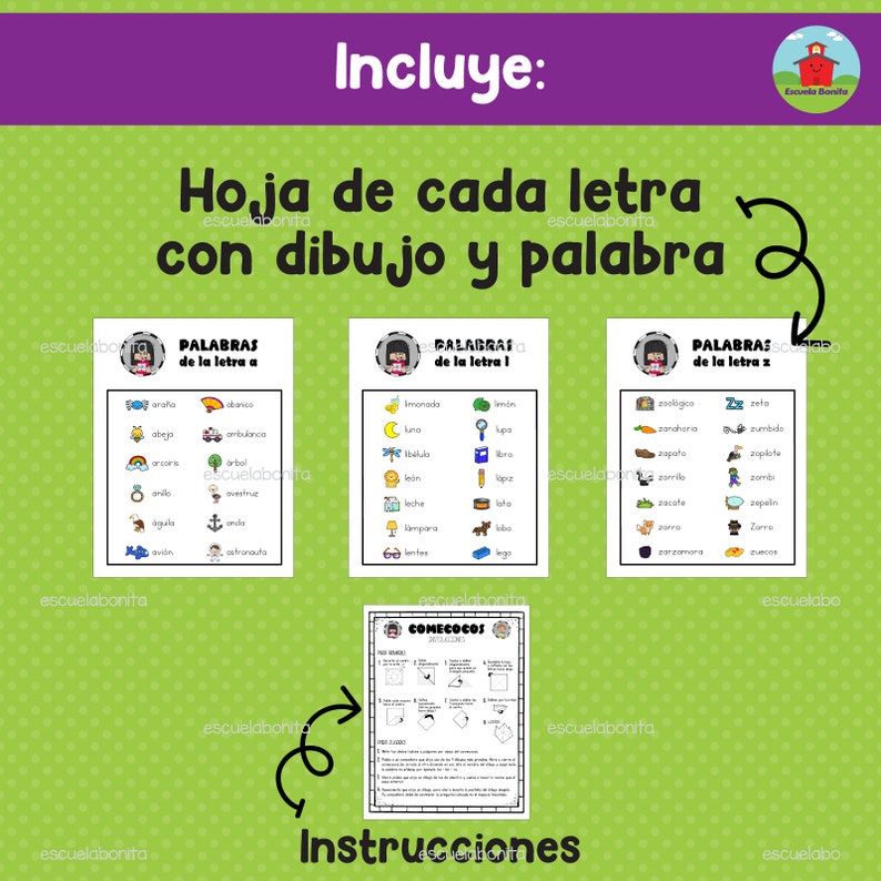 Comecocos De Las Letras Del Abecedario / Spanish Alphabet Cootie ...