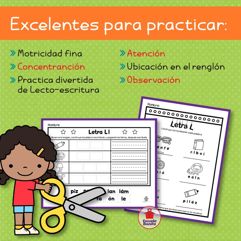 CONSTRUYO PALABRAS Con El Abecedario / Spanish Alphabet Word Building ...