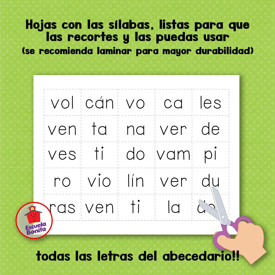 Aprendo a Leer Y Escribir FORMANDO PALABRAS "volumen 2" En ESPAÑOL ...