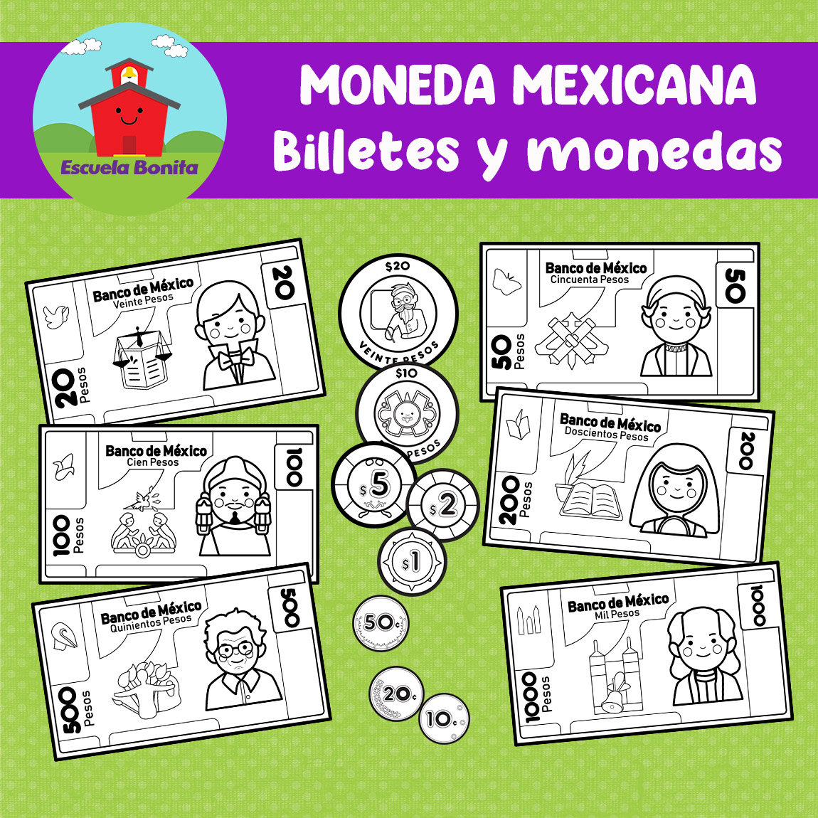 Dinero Moneda Mexicana!!! - Mexican Money Clipart - Etsy