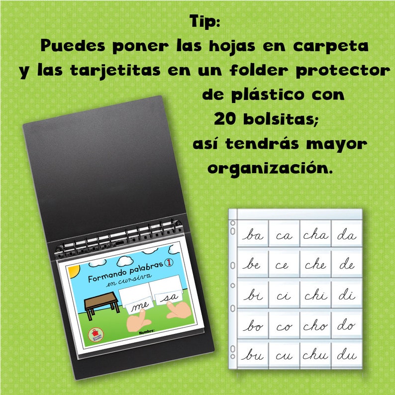 Aprendo a leer y escribir FORMANDO PALABRAS 1 en CURSIVA en español ...
