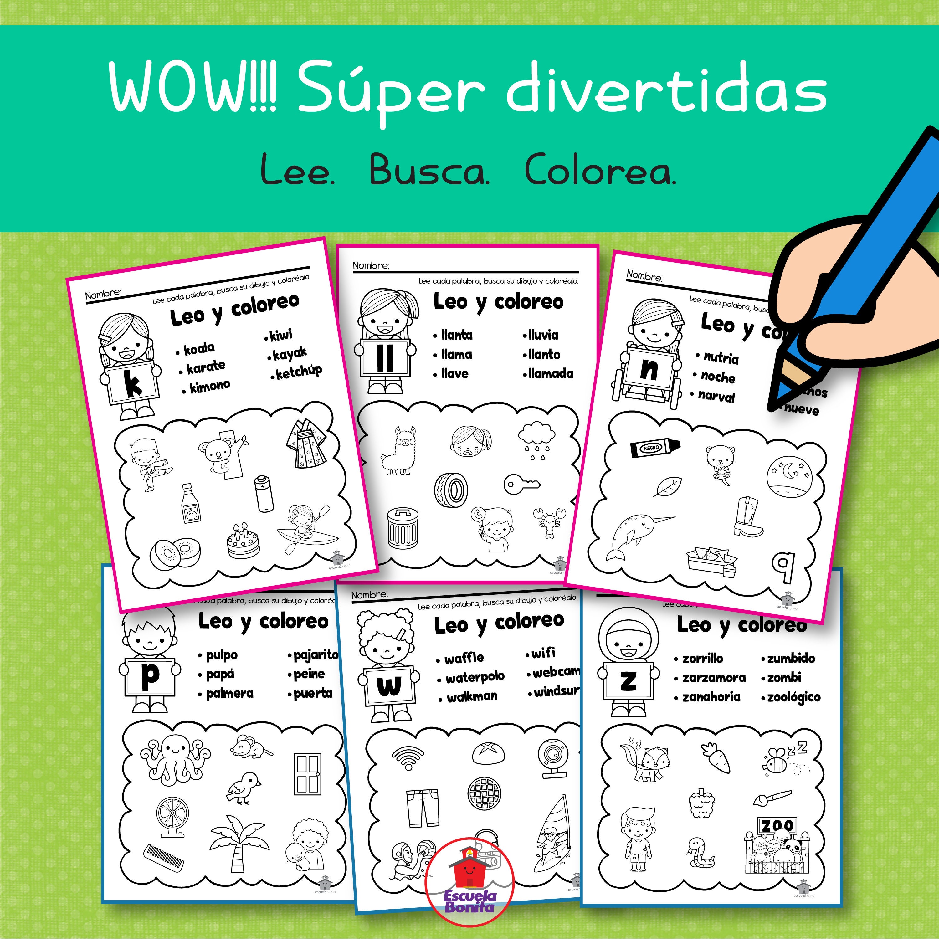 LEO Y COLOREO Con El Abecedario / Spanish Alphabet "read and Color ...