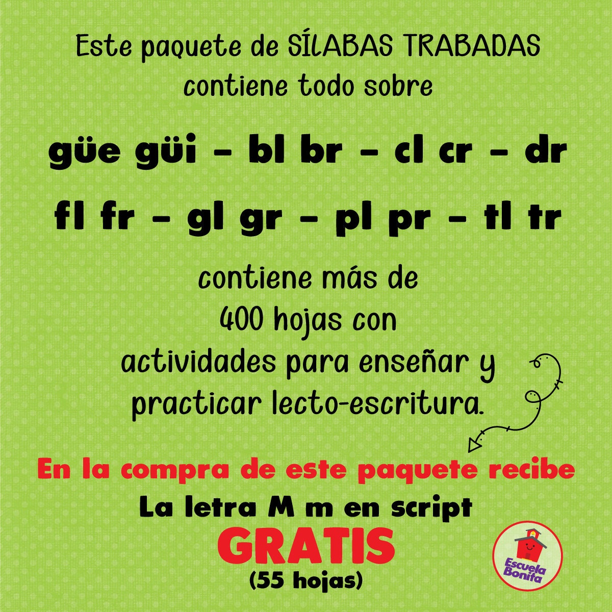 Paquete De Las SÍLABAS TRABADAS En Script - Etsy