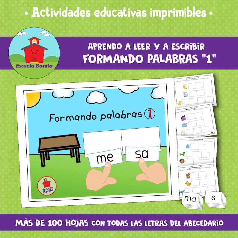 Aprendo a Leer Y Escribir FORMANDO PALABRAS 1 // I Learn to Read and ...