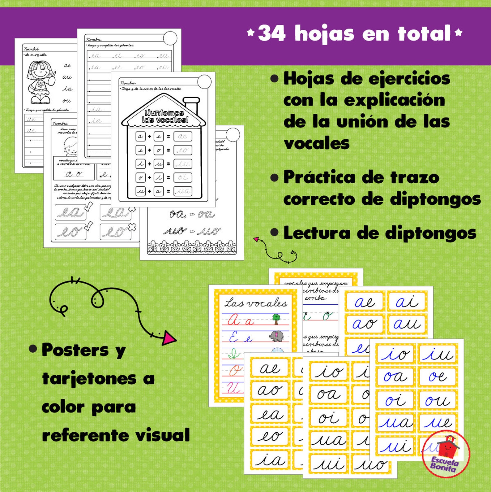 VOCALES BUNDLE La Aventura De Aprender a Leer Y Escribir - Etsy Canada