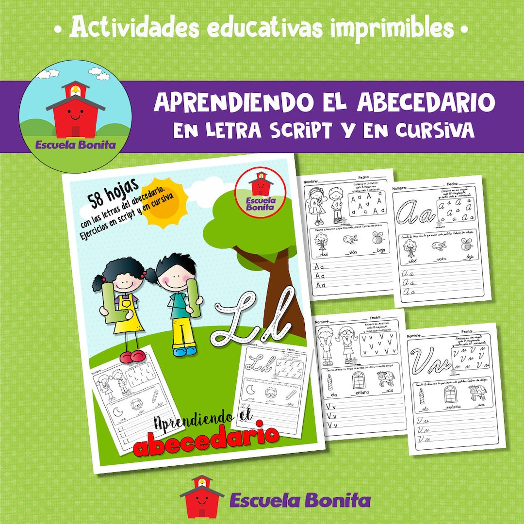 Aprendiendo El ABECEDARIO (en Letra Script Y Letra Cursiva) // Learning ...