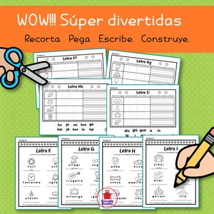 CONSTRUYO PALABRAS Con El Abecedario / Spanish Alphabet Word Building ...