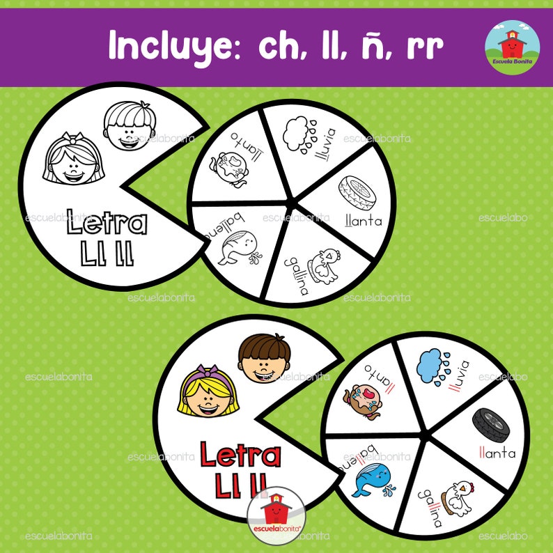 Ruletas Del Abecedario / Spanish Alphabet Spinners - Etsy