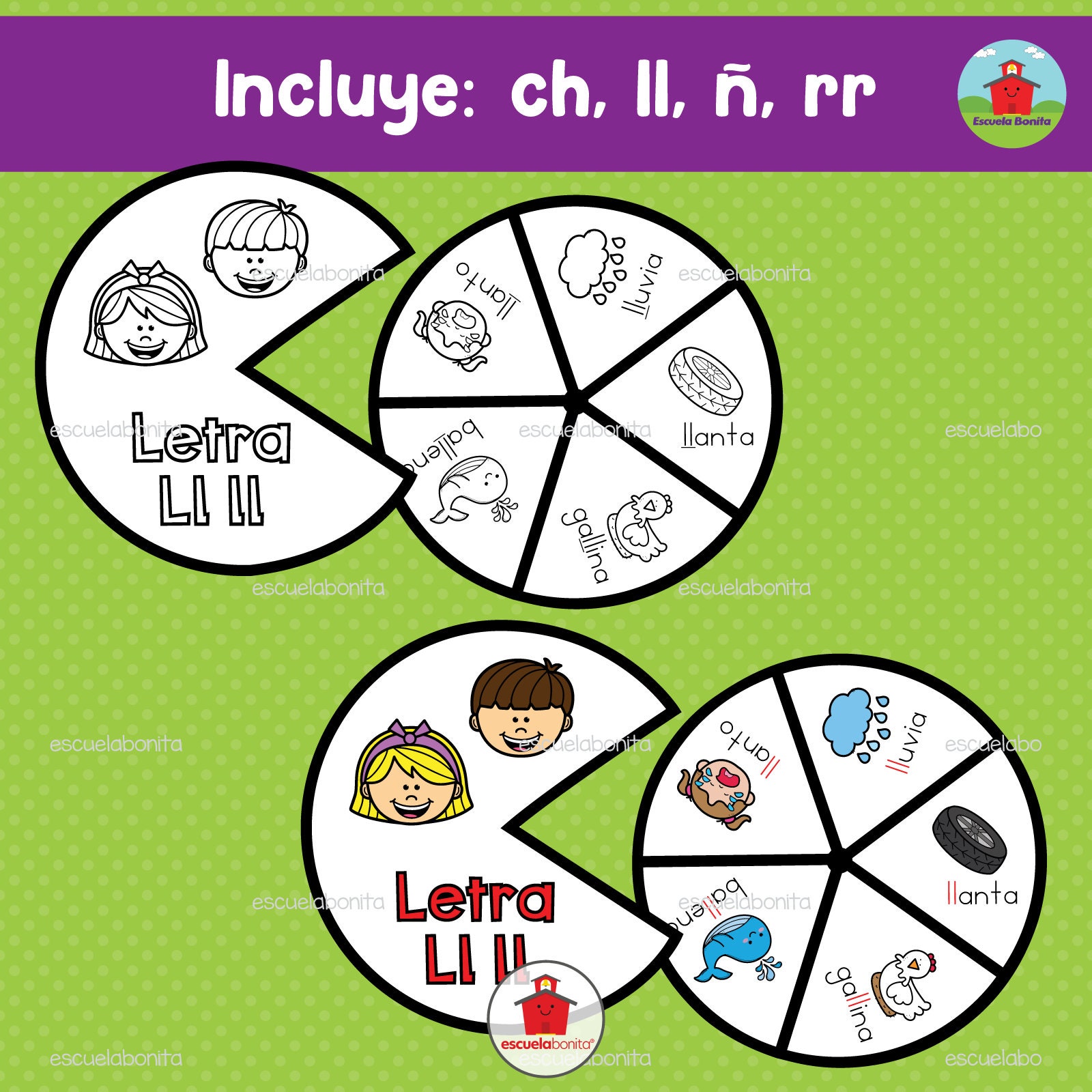 Ruletas Del Abecedario / Spanish Alphabet Spinners - Etsy