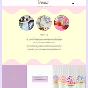 Wix Website Template for Cake Shop | Customizable Pastel Theme ...