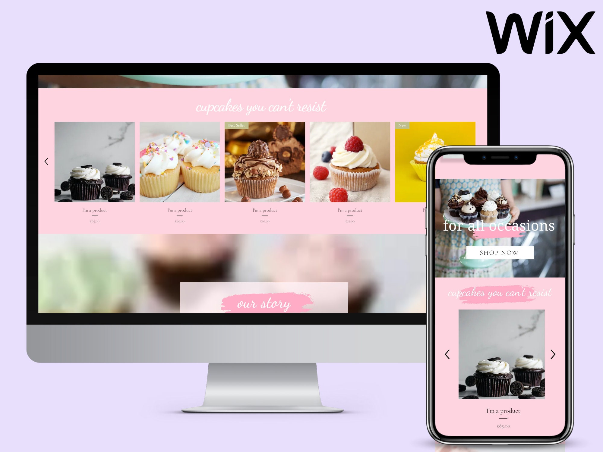 Wix Website Template for Cake Shop | Customizable Pastel Theme ...