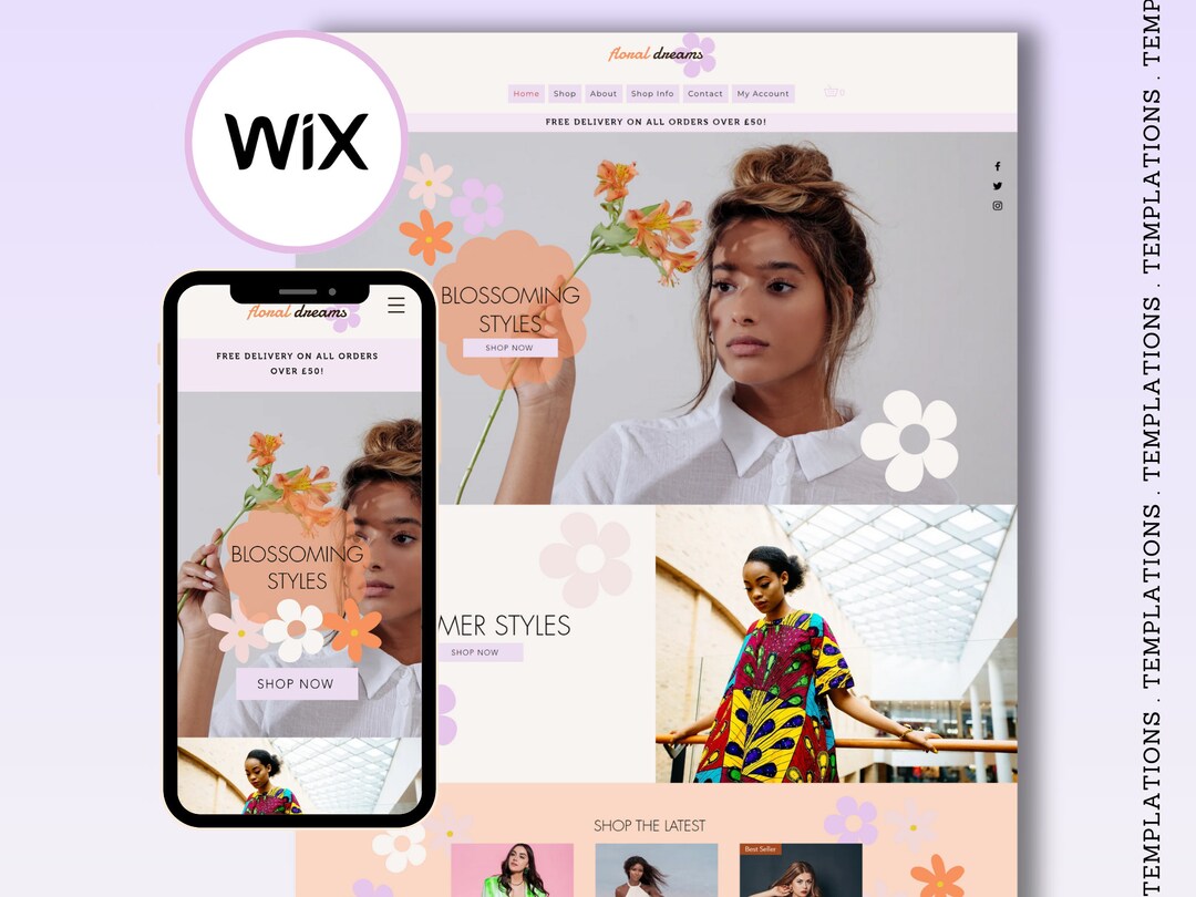 Fashion Wix Website Template - Customisable E-commerce Website Theme ...