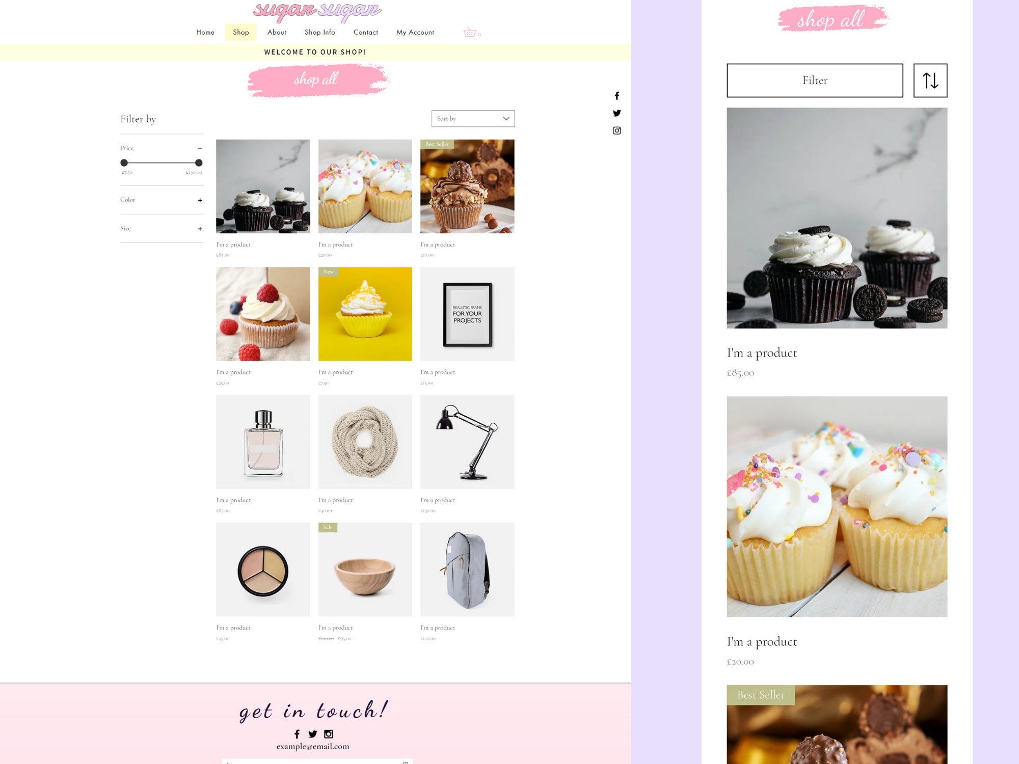 Wix Website Template for Cake Shop | Customizable Pastel Theme ...