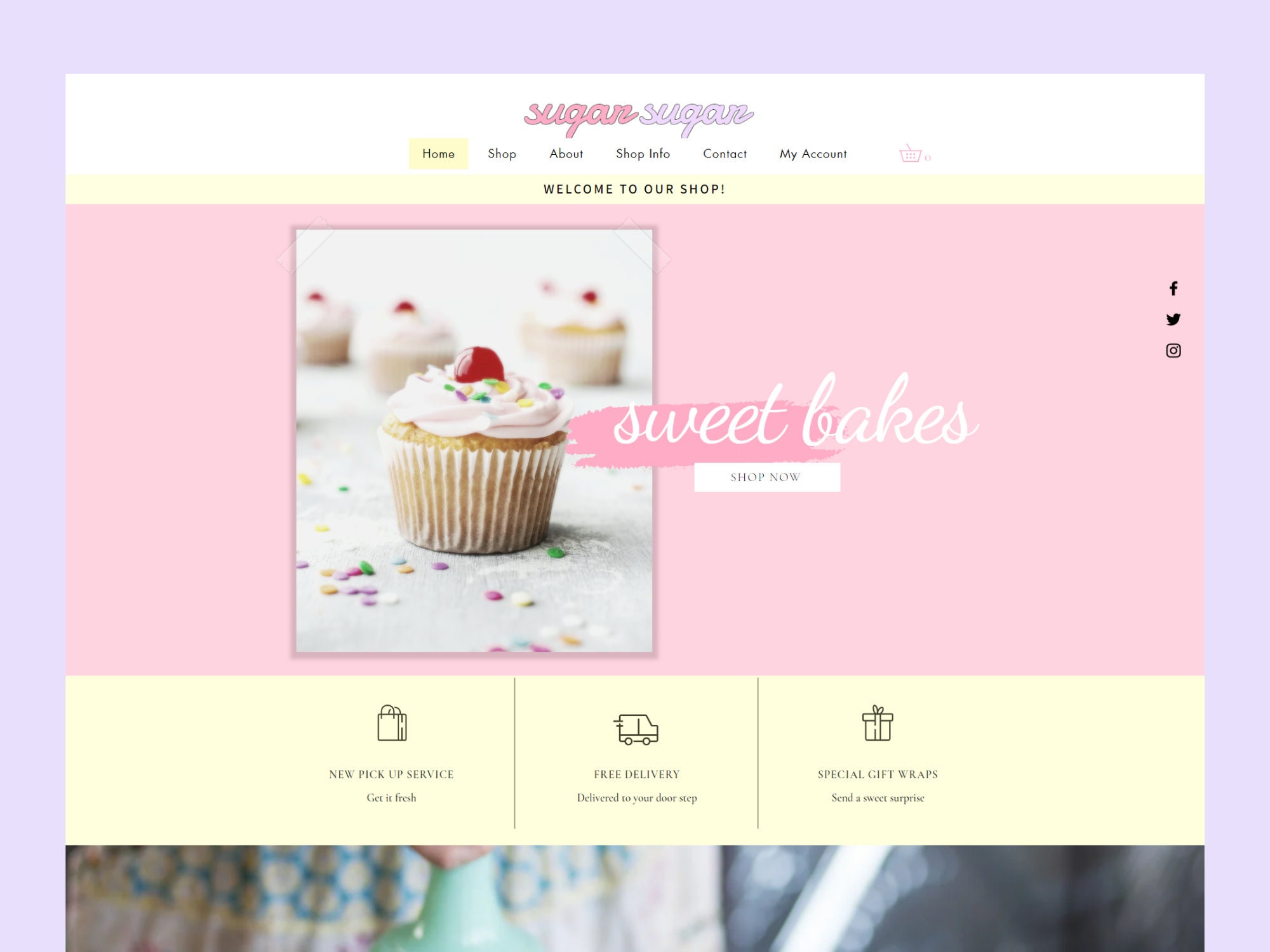 Wix Website Template for Cake Shop | Customizable Pastel Theme ...