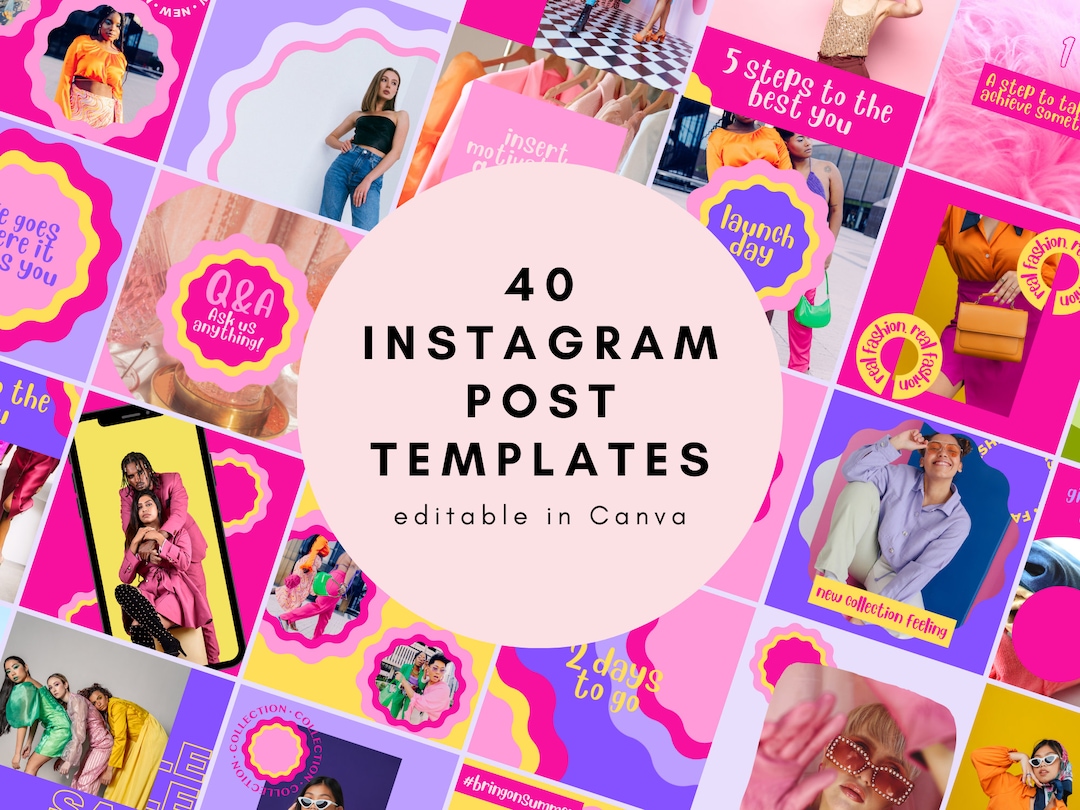 40 Colourful Instagram Posts Templates | Fully Editable & Customizable ...