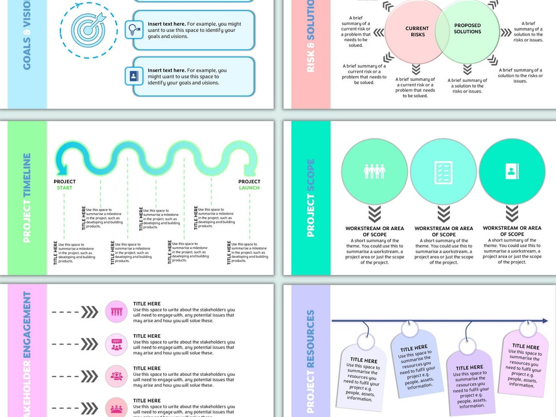 Colourful and Creative Powerpoint Slide Template for Custom Project ...