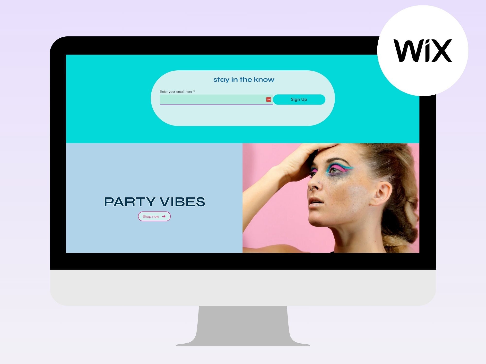 Futuristic Fashion Wix Website Template: Purple Blue E-commerce Theme ...