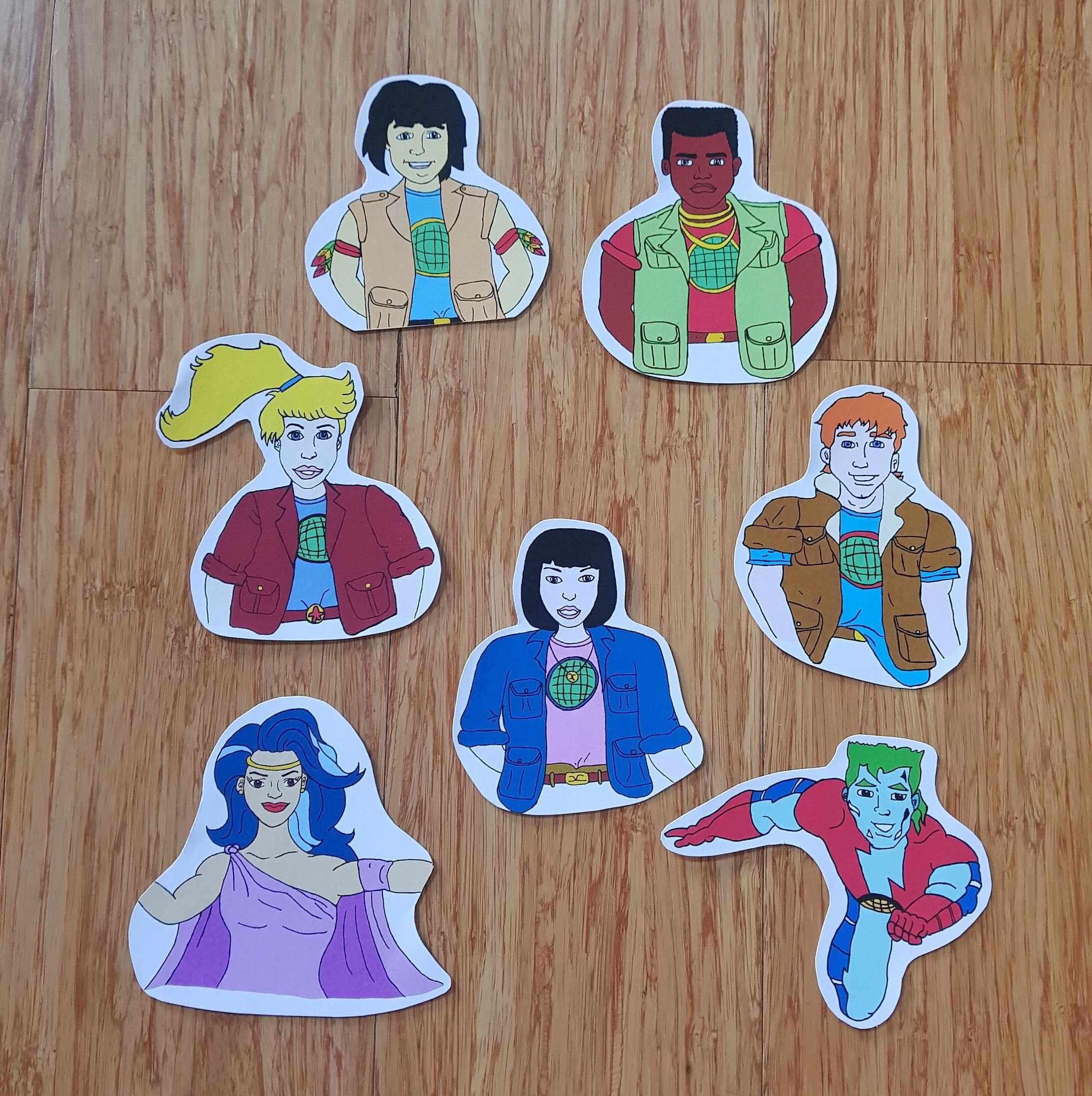 Captain Planet and the Planeteers Sticker Pack Retro Vintage 90s Style ...