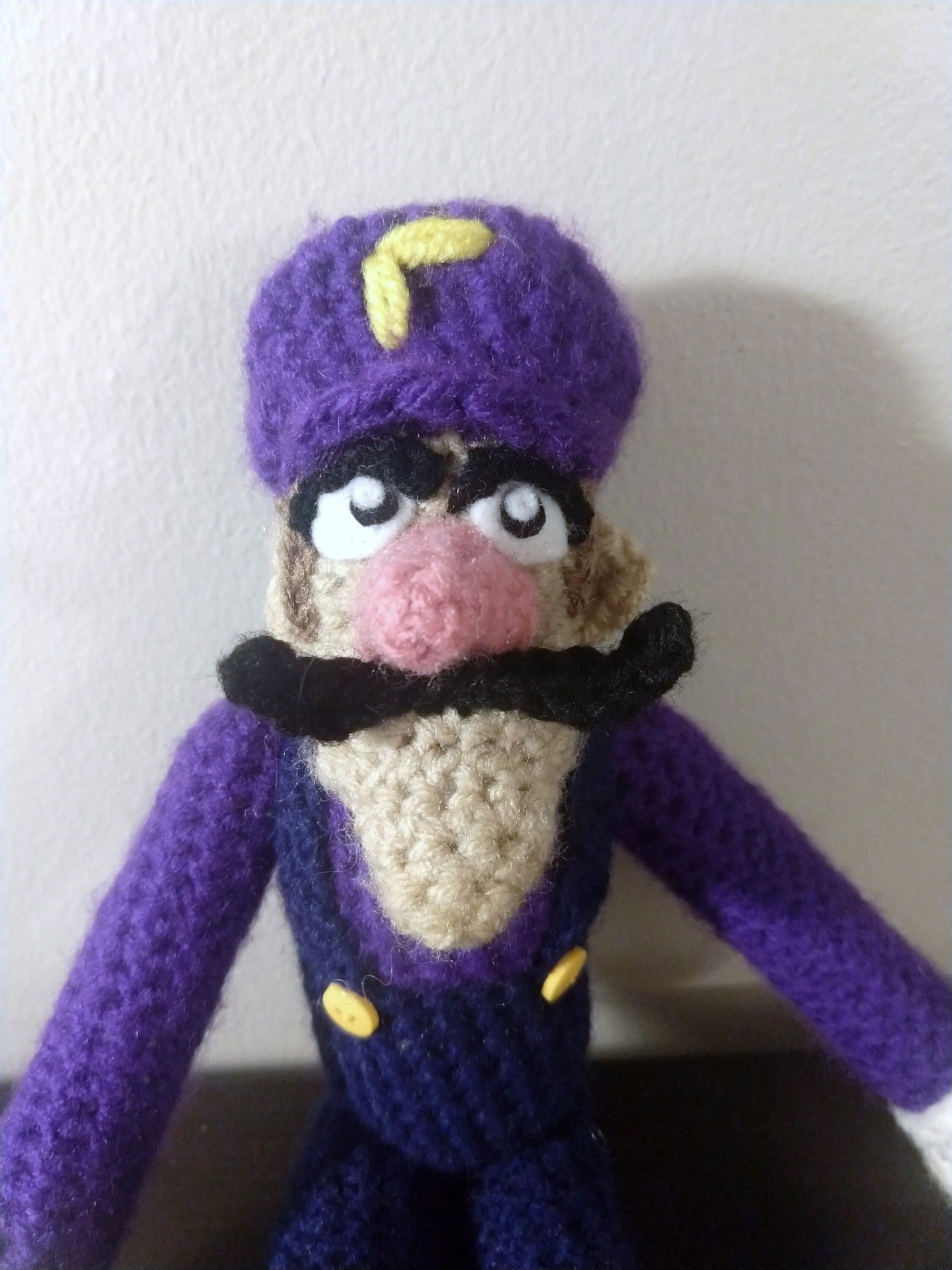 Waluigi Amigurumi Plushie Doll | Etsy