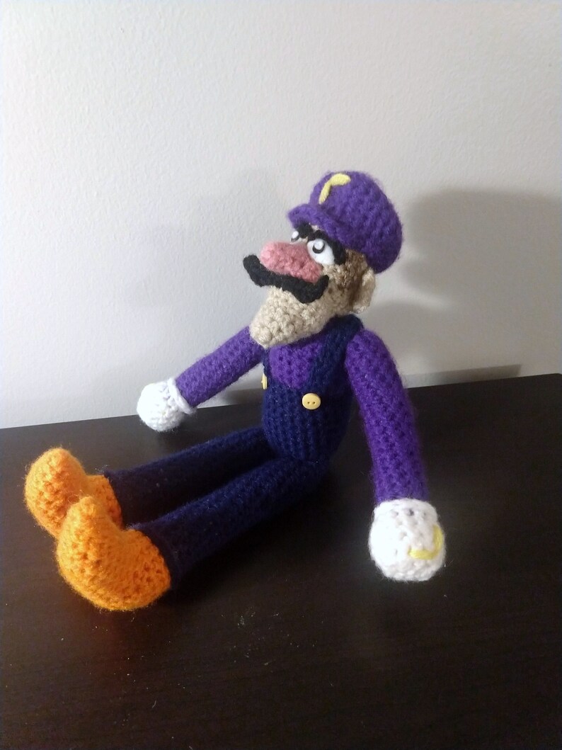 Waluigi Amigurumi Plushie Doll - Etsy