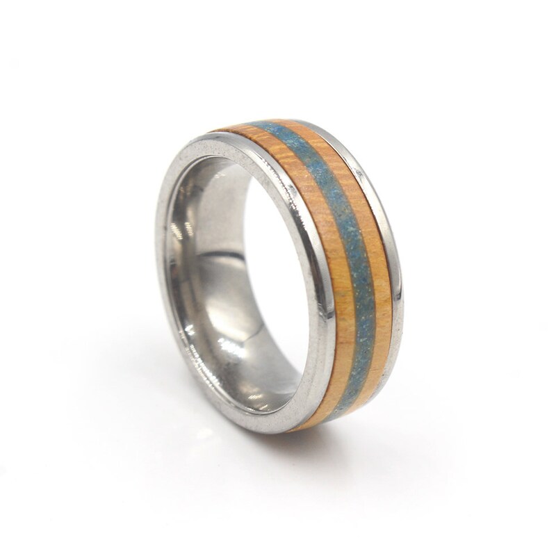 Wood Inlay Ring - Etsy