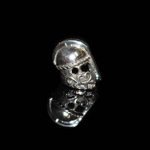 Sterling Silver Helmet Bead, Solid Sterling Silver Battle Helmet ...
