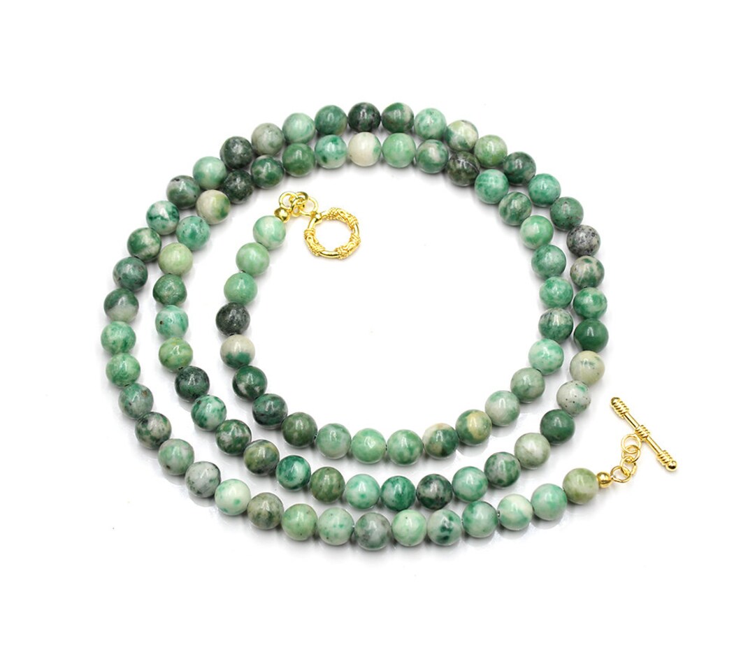 Qinghai Jade Necklace, Men's Necklace, Beaded Necklace, Unisex Jade ...