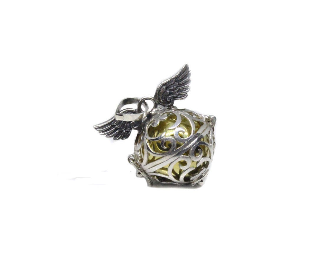 Harmony Ball Angel Wings Sterling Silver Harmony Ball | Etsy
