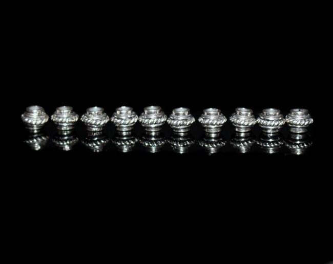 Ten x 6mm Sterling Silver Spacer Beads 6mm Silver Spacers | Etsy