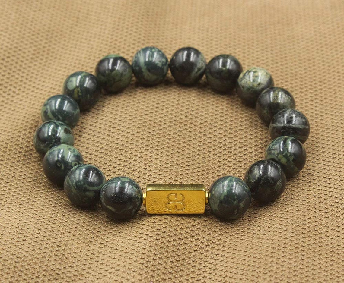 Men's Dark Green Jade Bracelet Bracelet Man Jade | Etsy