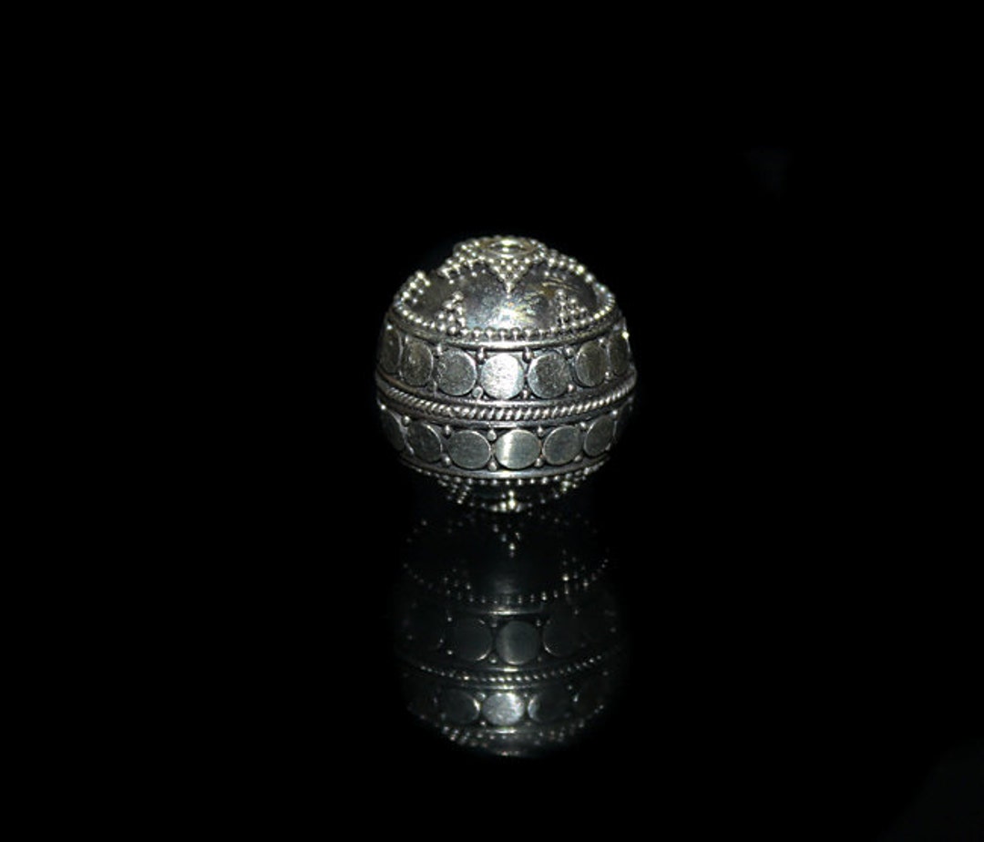 Single 18mm 925 Sterling Silver Bead, Sterling Silver Granulation Bead ...