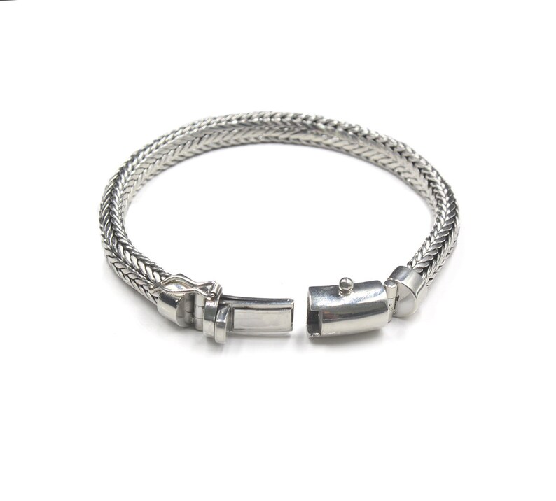 8mm Sterling Silver Snakeskin Bracelet Sterling Silver Chain - Etsy