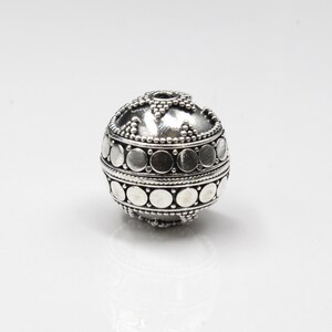 Single 18mm 925 Sterling Silver Bead, Sterling Silver Granulation Bead ...