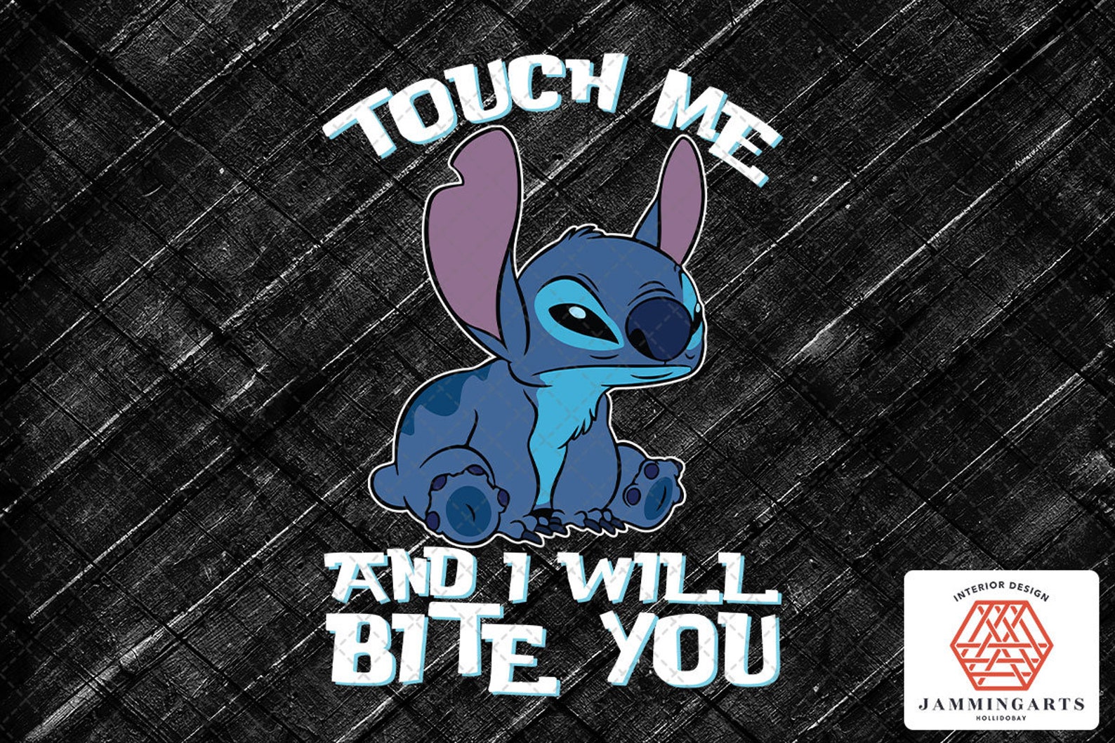 Touch Me I Will Bite You PNG Funny Gift Stitch Lilo & | Etsy