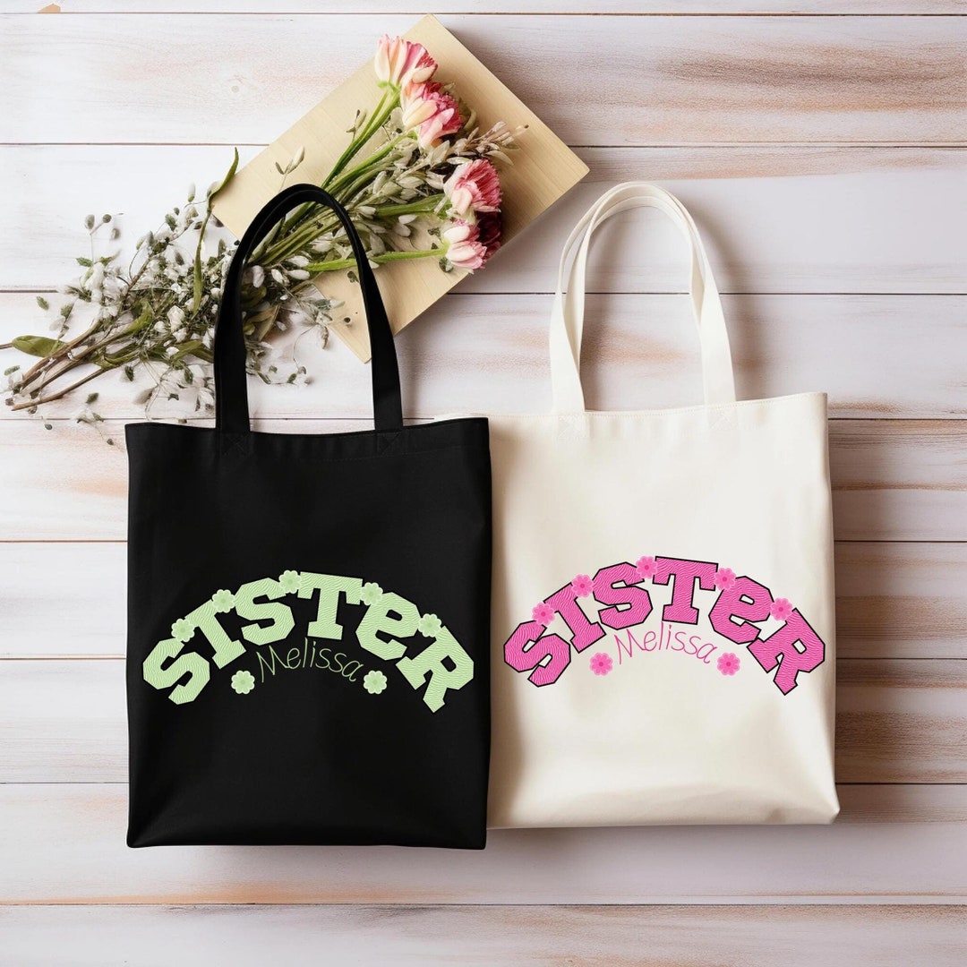 Personalised Sister Tote Bag, Custom Sister Tote Bag, Christmas Tote ...