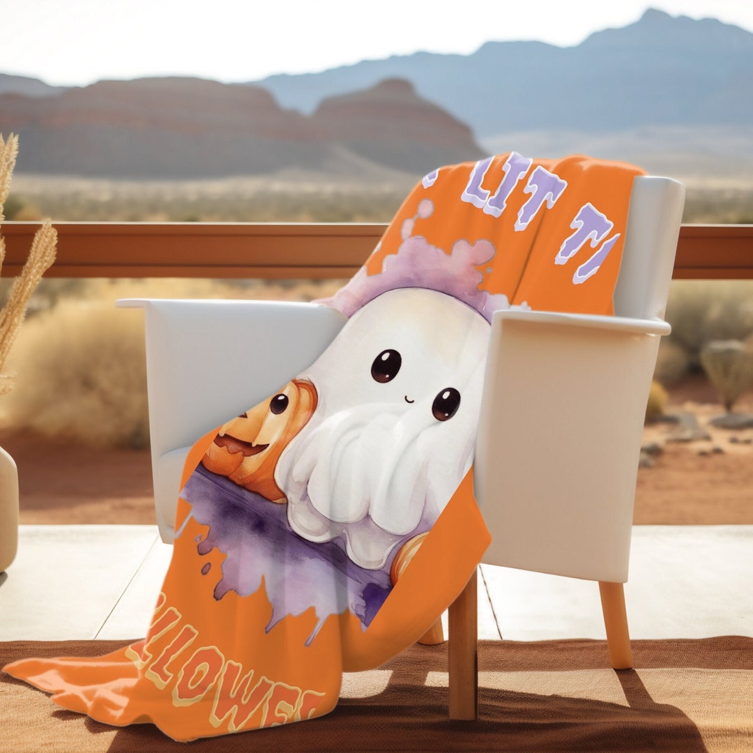 Gen Z Halloween Ghost Blanket Spooky Pumpkin Soft Comforter - Etsy