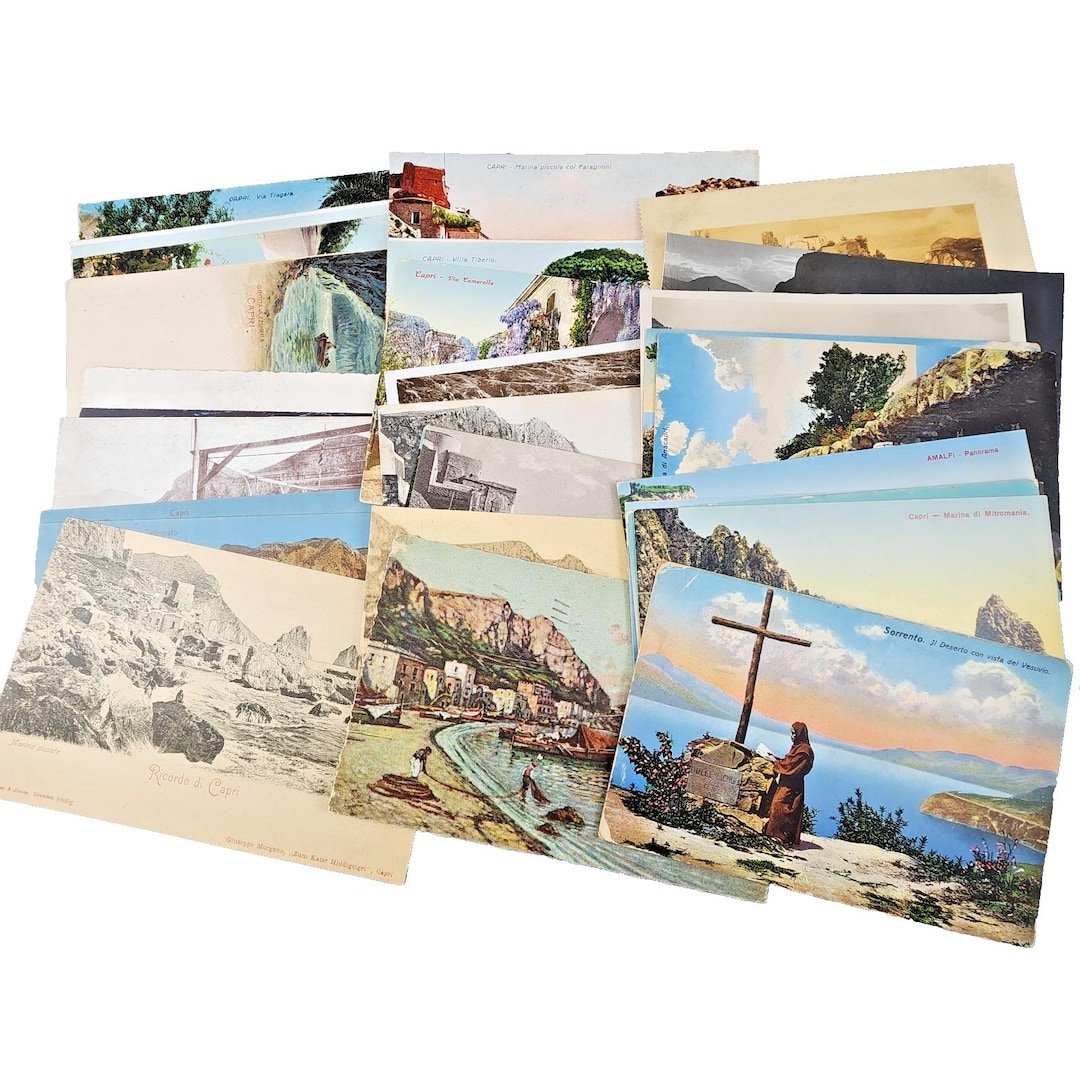 Vintage Italian Postcard Lot of 30 - Views of Capri - Early 20th ...