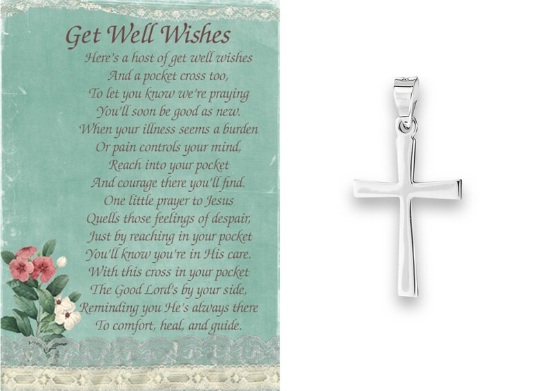 Get Well Cross in Your Pocket - Etsy