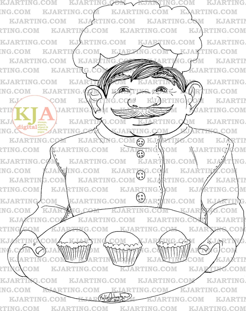 The Muffin Man Coloring Page line_art Printable_00191 - Etsy