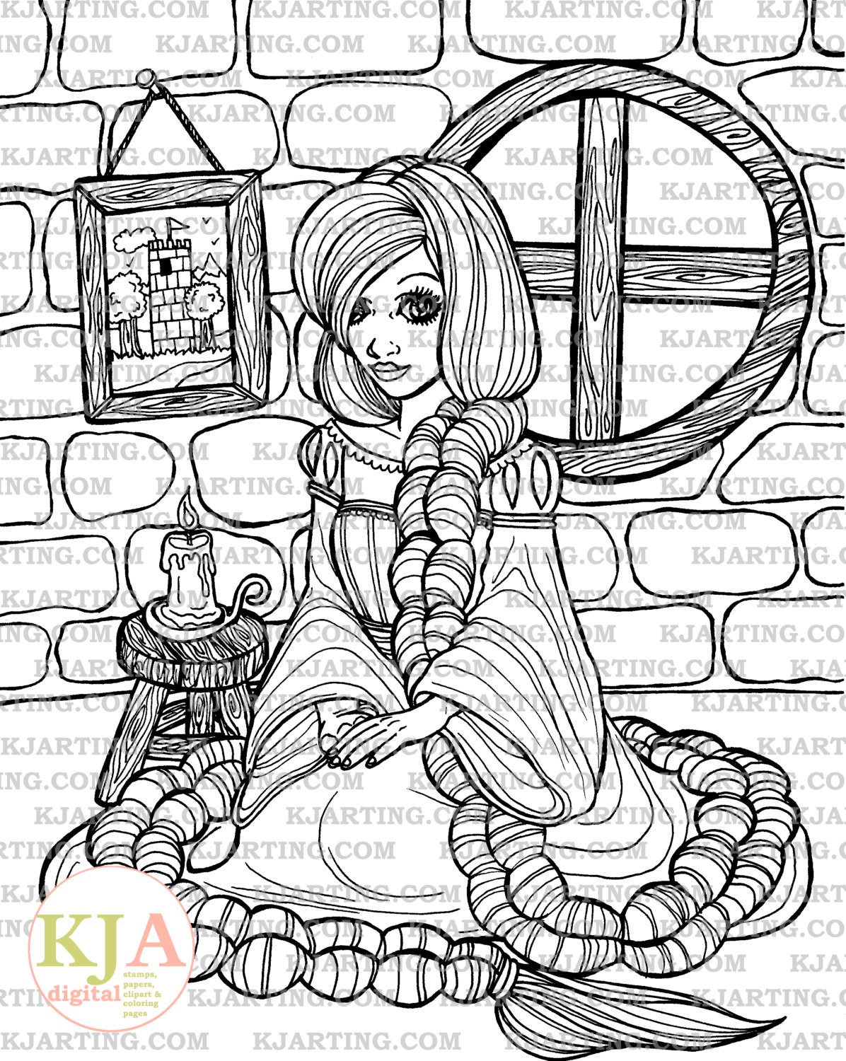 Rapunzel Tower Coloring Pages